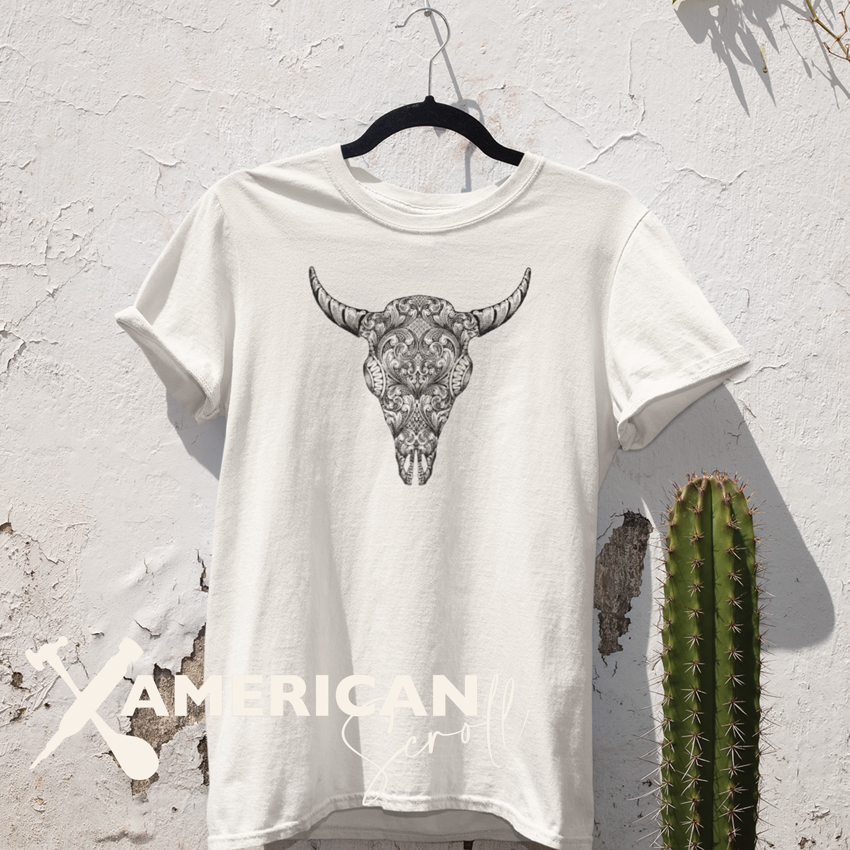 Buffalo Skull - Organic Cotton - USA Made – American Scroll
